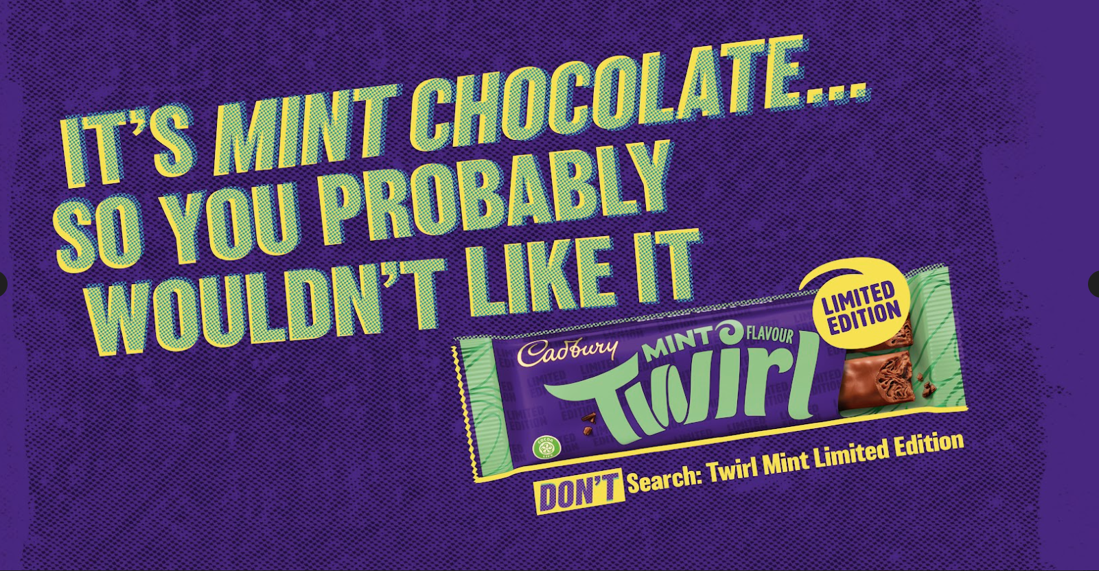 Cadbury introduces new Limited Edition Twirl Mint in cheeky un ...